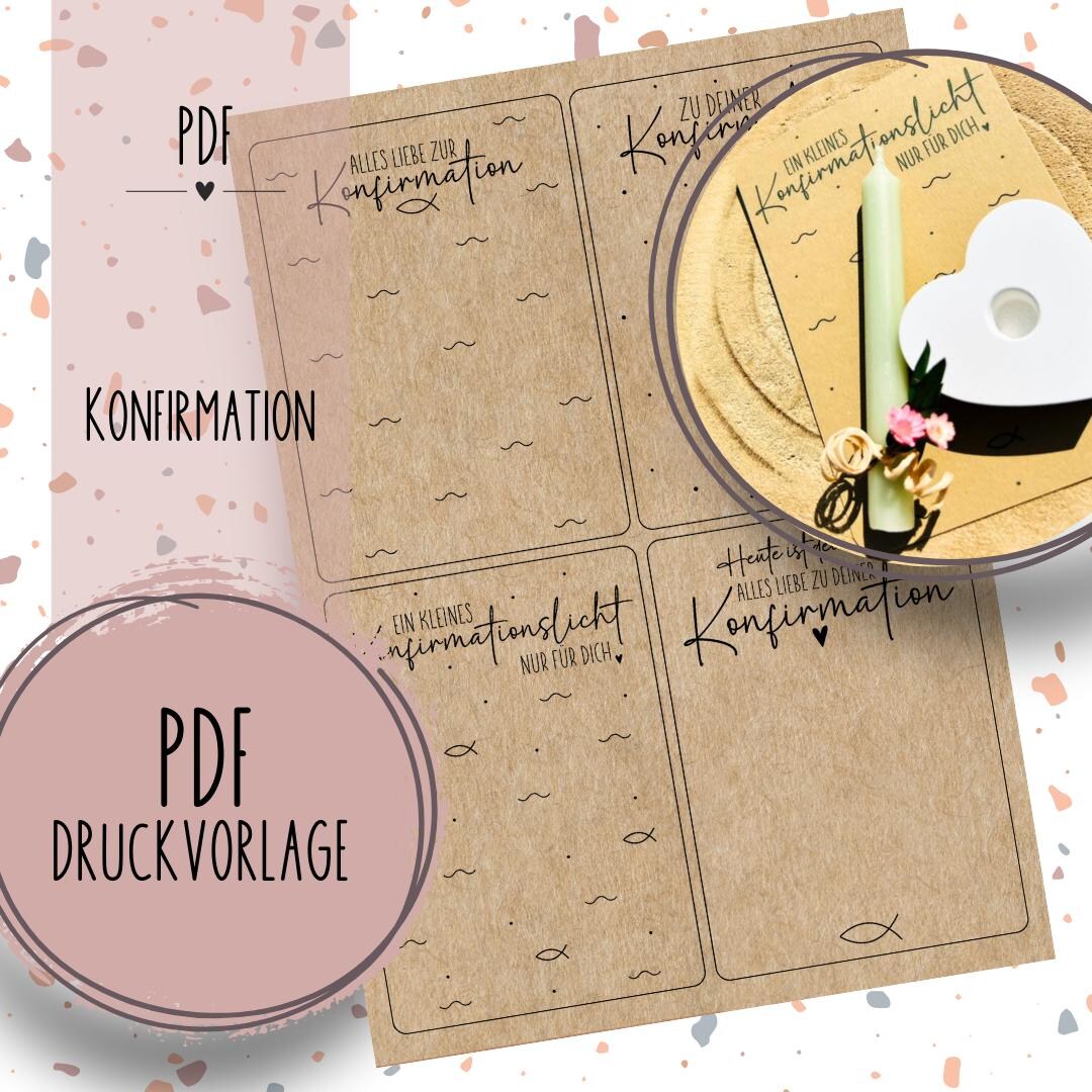 Print Template Confirmation PDF Template for Download Gift Idea ...