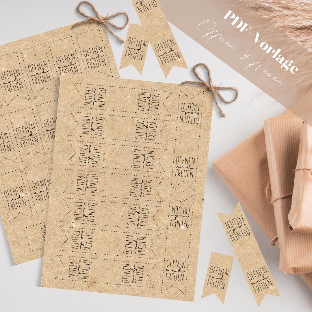 Open & Enjoy - Pendant PDF Template for Downloading, Self-printing ...