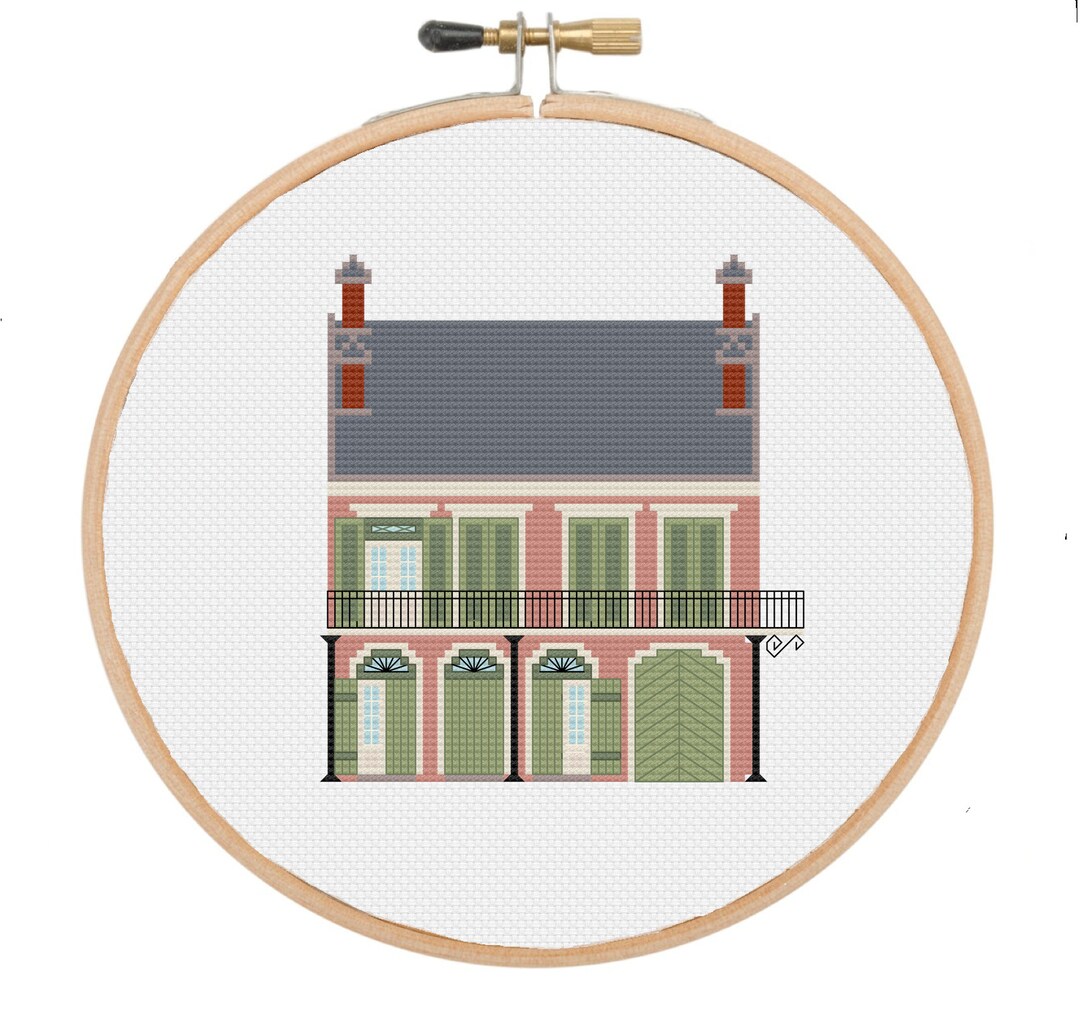 Creole Townhouse PDF Cross-stitch Pattern - Etsy