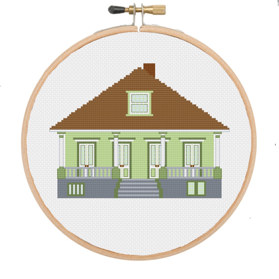 Victorian Creole Cottage PDF Cross-stitch Pattern - Etsy