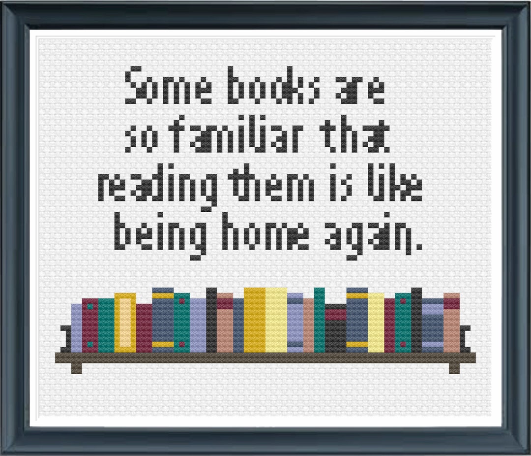 Bookshelf PDF Cross-stitch Pattern - Etsy