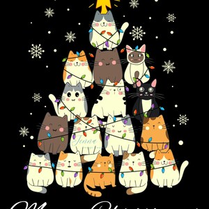 Meowy Christmas Cat PNG Digital Download - Etsy