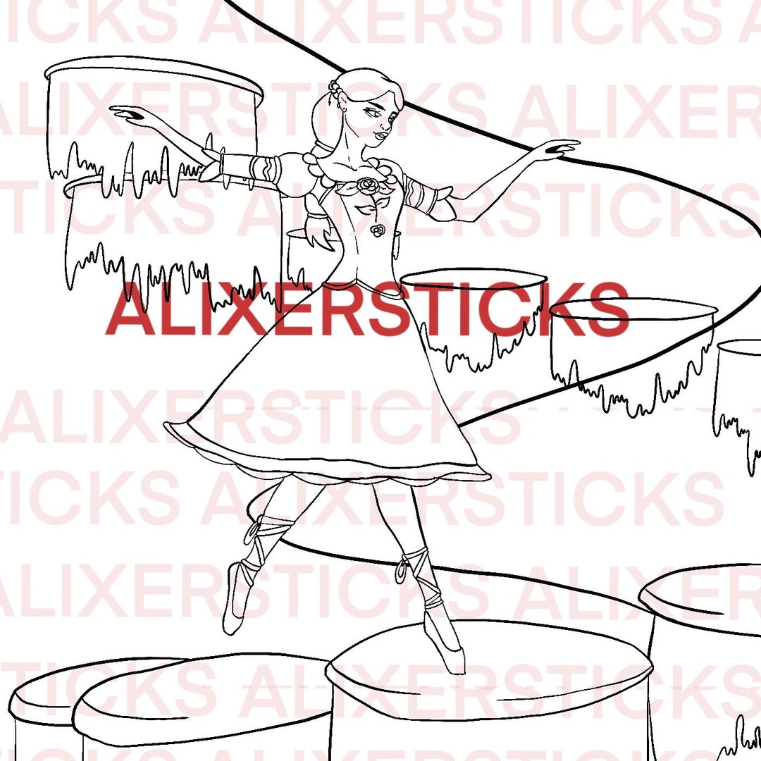 Barbie and the Twelve Dancing Princesses Coloring Page - Etsy