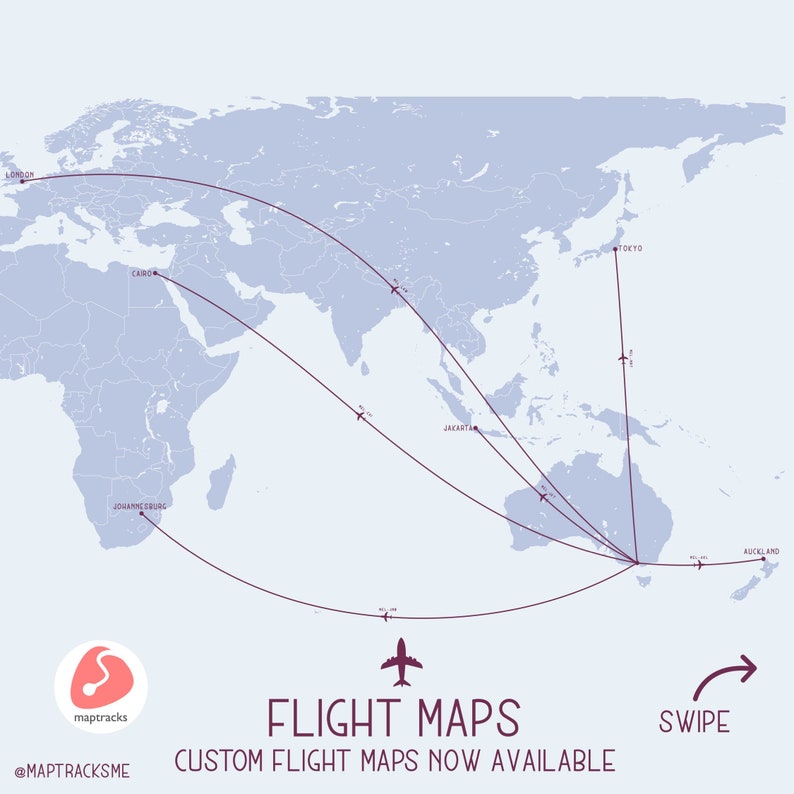 Flight Path Map - Travel Route - Personalize Memory Map - Boat Cruise ...