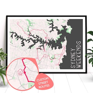 Personalised Hiking Map - Custom Running - Exercise Route - Marathon ...