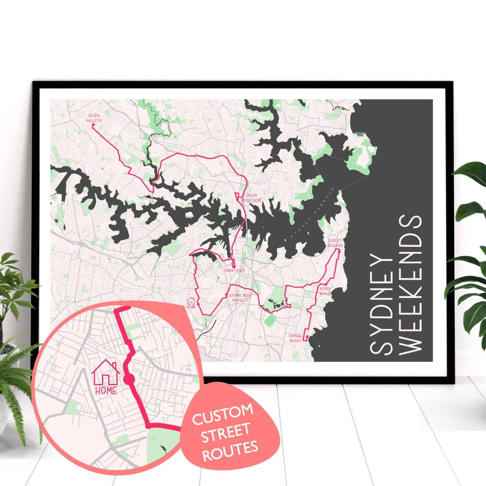 Personalised Hiking Map - Custom Running - Exercise Route - Marathon ...
