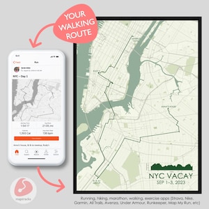 Personalised Hiking Map - Custom Running - Exercise Route - Marathon ...