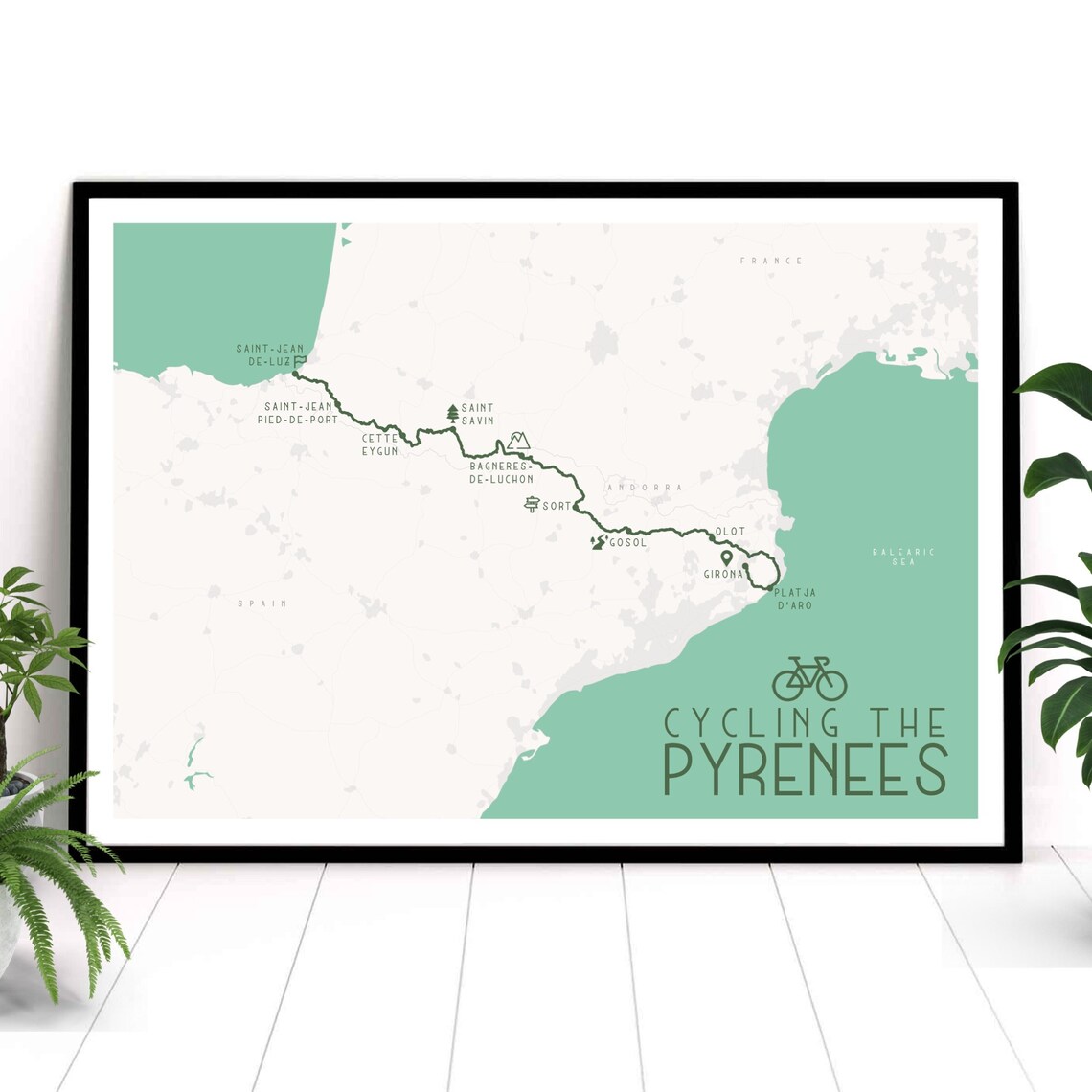 Driving Route Map Hiking Trail Personalize Travel Map - Etsy