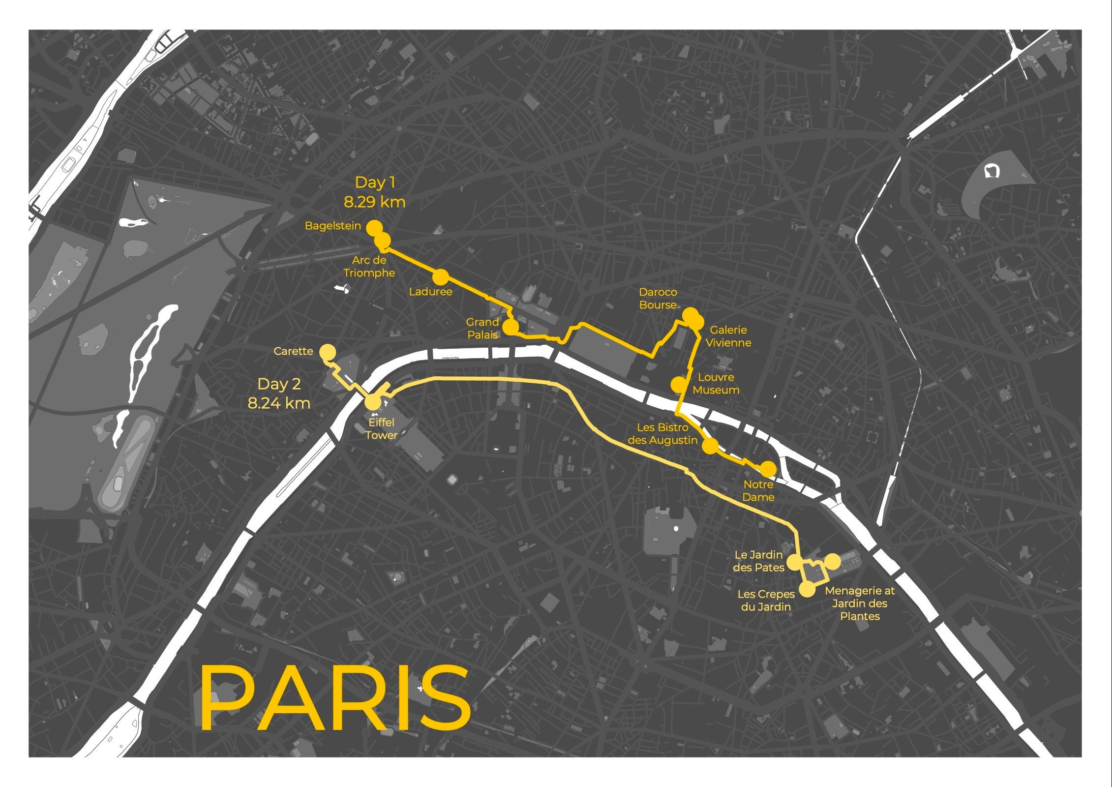 Custom Driving Map - Personalize Travel Route - Adventure Map ...