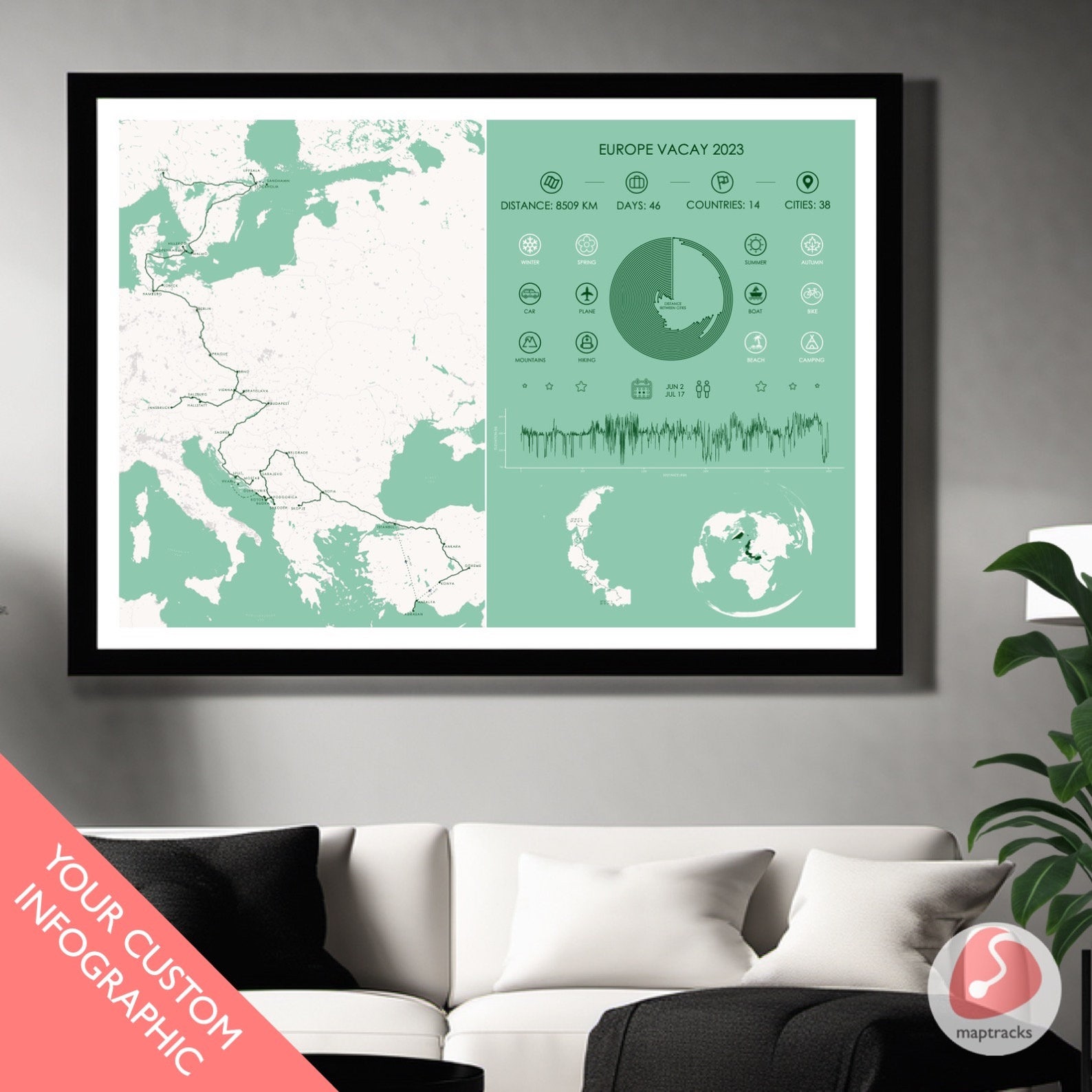 Personalize Map Adventure - Custom Travel Print - Memory Map ...