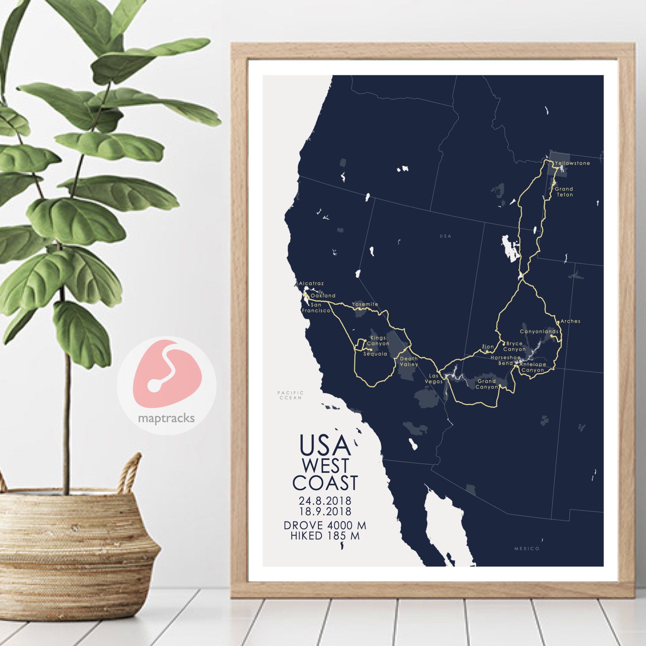 Personalize Map Print Custom Travel Map Adventure Map - Etsy UK