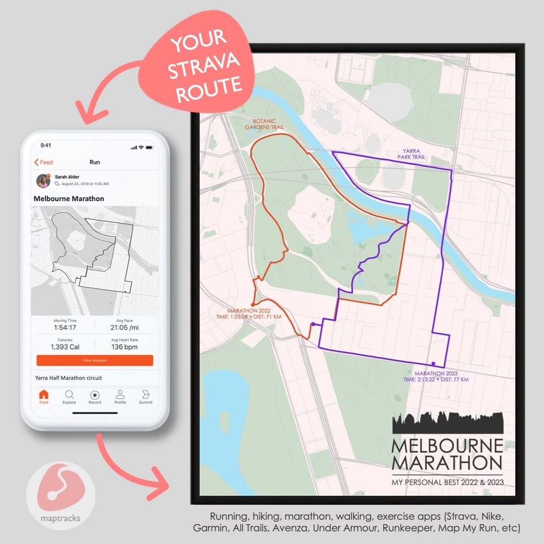 Personalized Running Route - Hiking Trail - Exercise App, Marathon ...