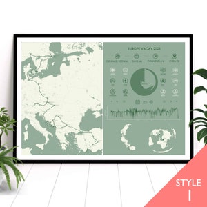 Custom Infographic Travel Map - Personalized Driving Route - Family ...