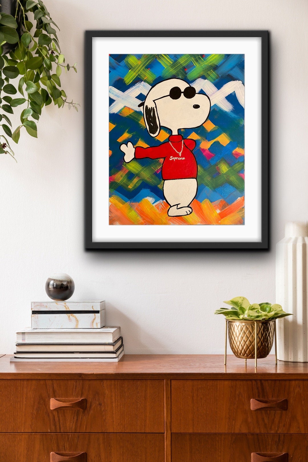 CANVAS PRINT, Pop Art Snoopy Inspired Painting Print, Original, Limited ...