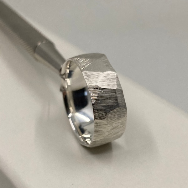 Faceted Wedding Ring - Etsy