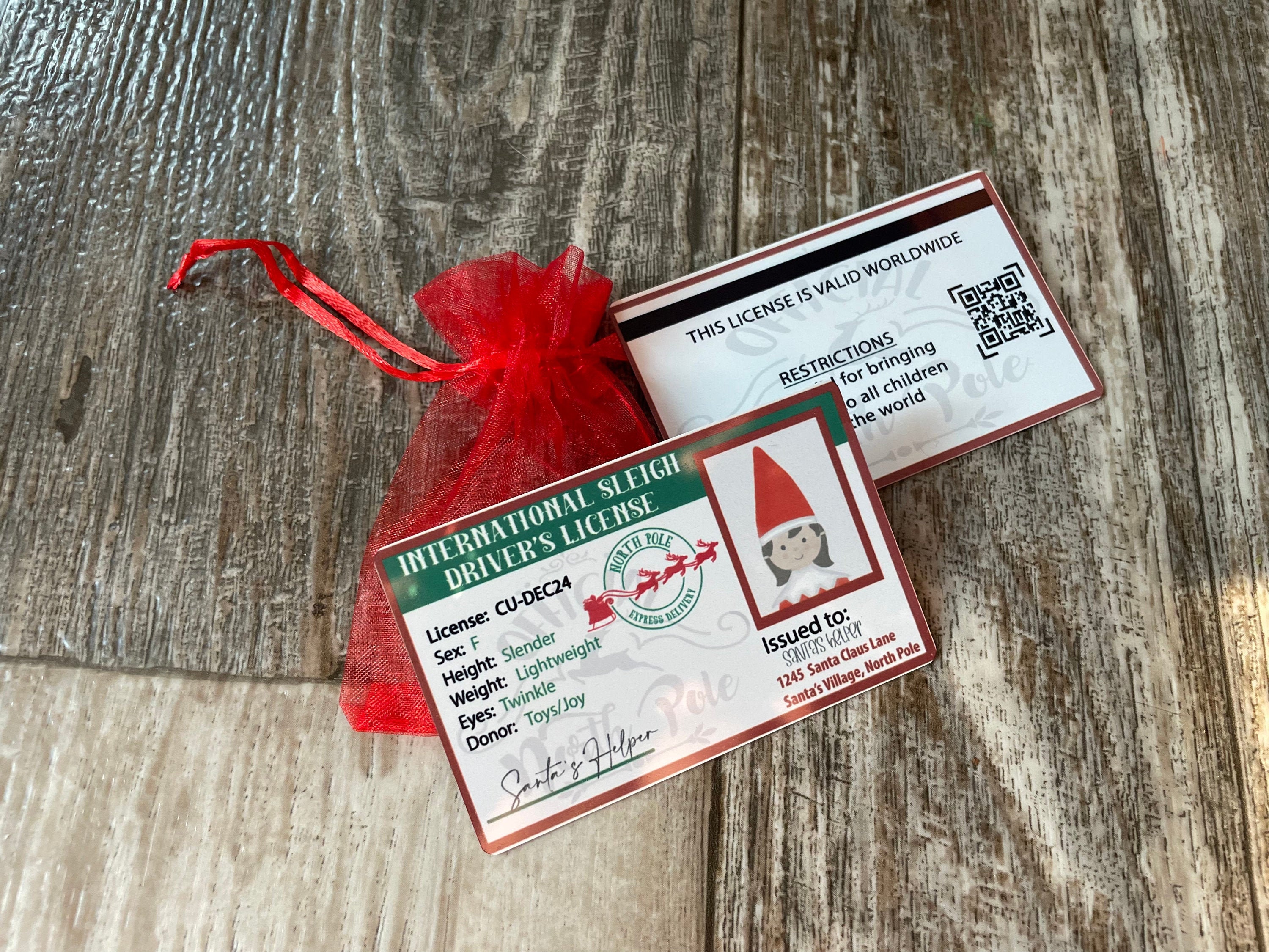 Elf License Plates Christmas Magic Elf Buddy Pretend Play - Etsy