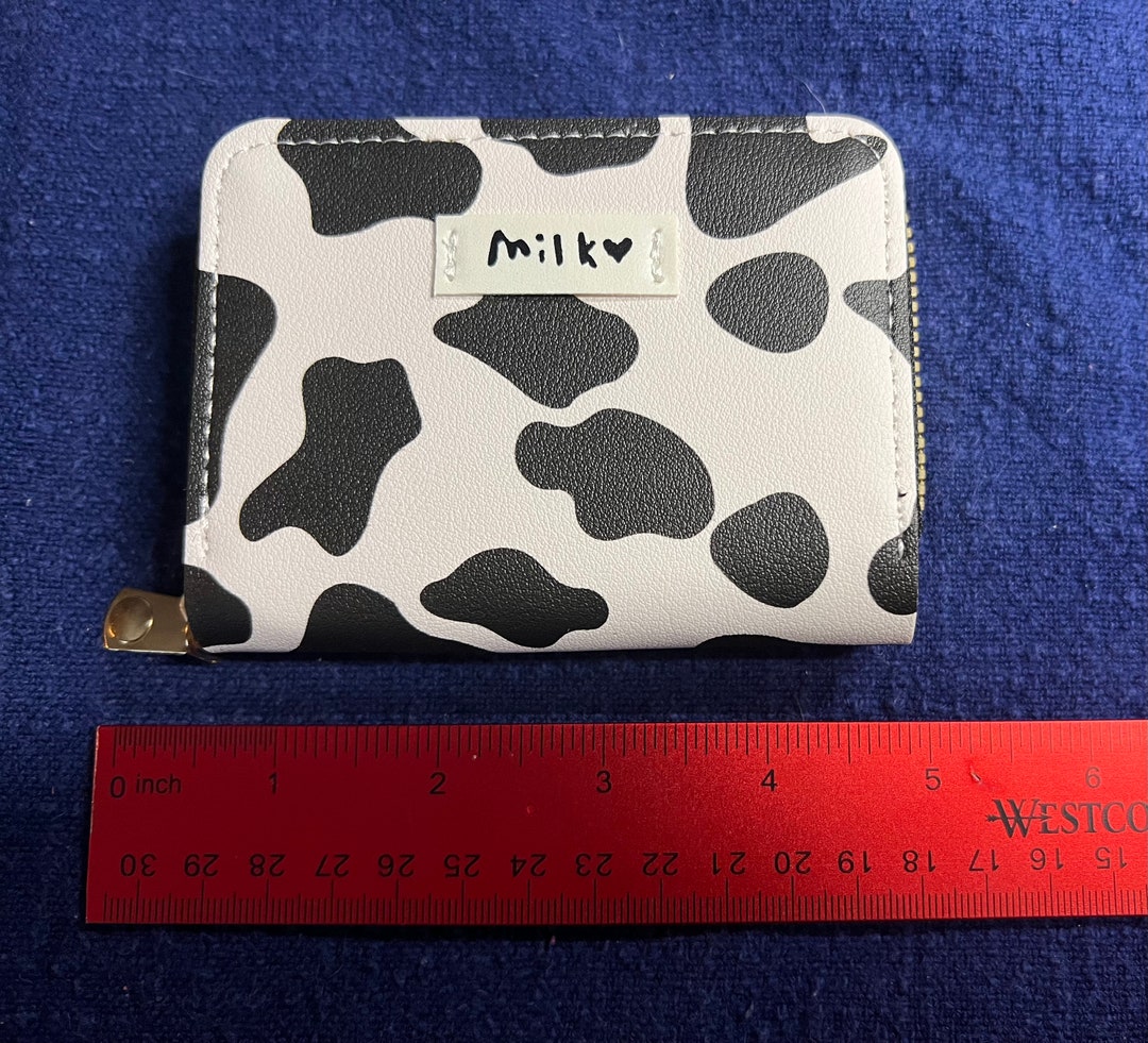 Black and White Cow Print Card Wallet - Etsy