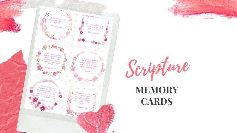 Philippians Scripture Memory Cards - Etsy