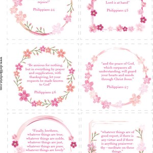 Philippians Scripture Memory Cards - Etsy