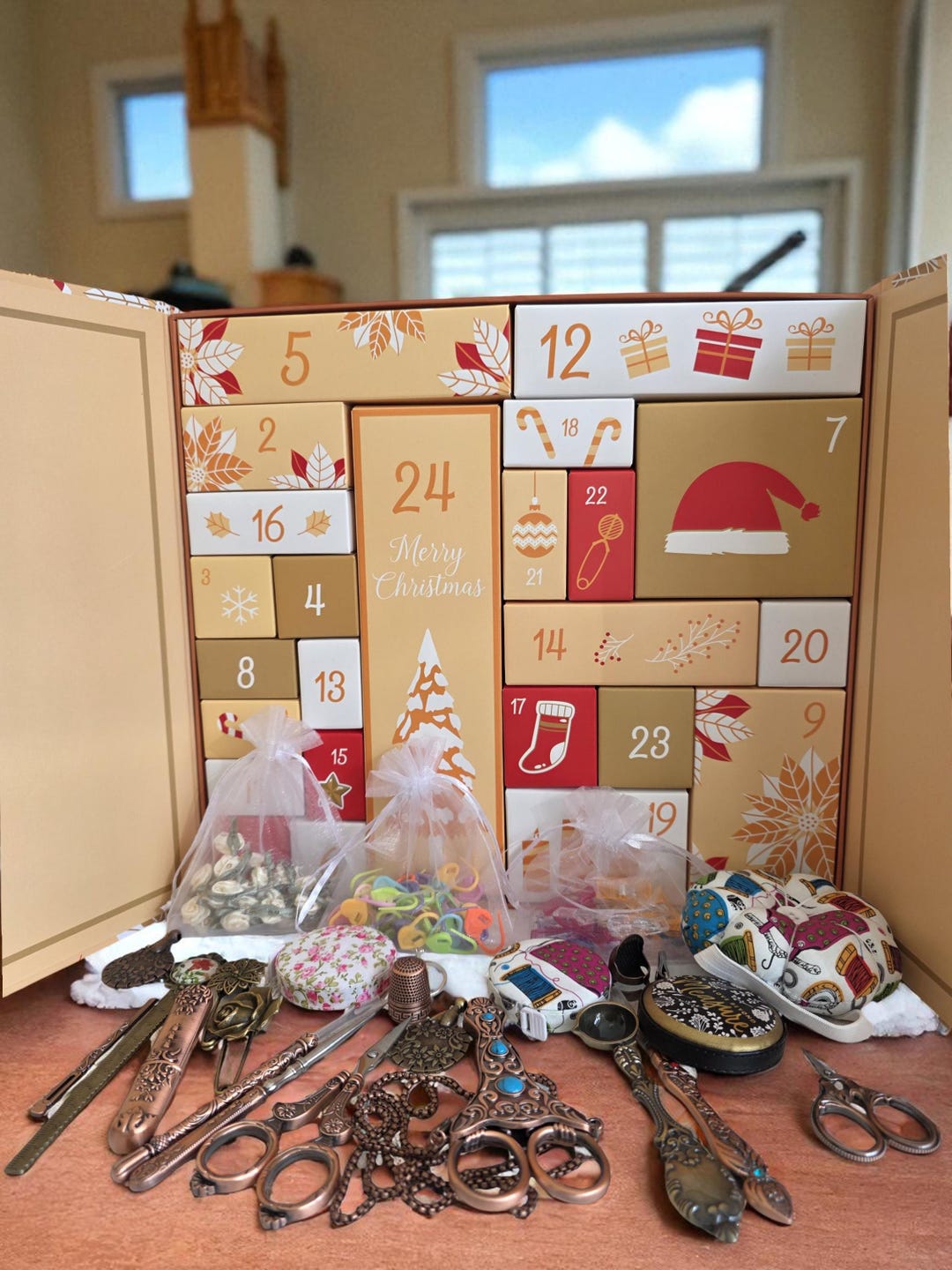 Vintage Style Sewing Advent Calendar: 24 Days of Sewing Supplies - Etsy