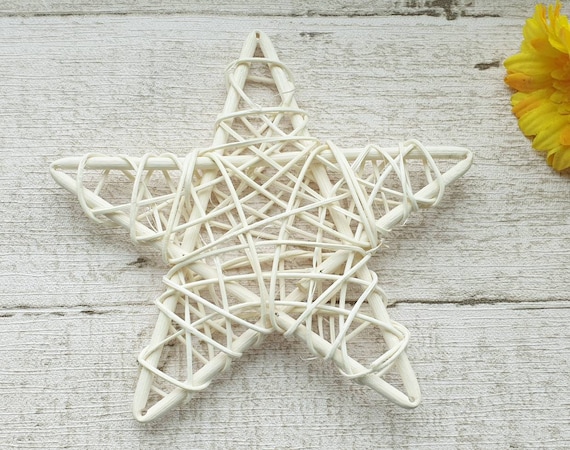 Rattan Star Frame Artificial Decoration Hanging on - Etsy
