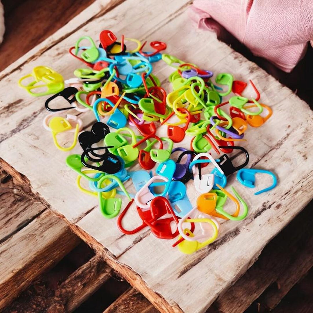 50 Pieces Stitch Markers – Locking Sewing & Knitting Row Markers, Clip ...