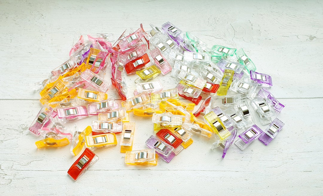 50 Plastic Sewing Clips | Quilting & Embroidery Clips | Random Color ...