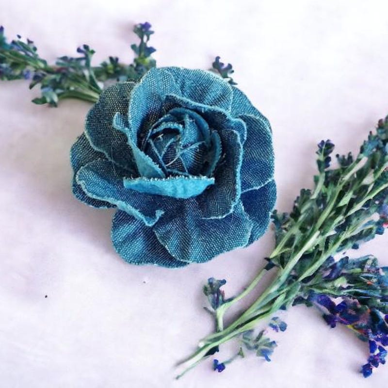 Denim Flower - Etsy