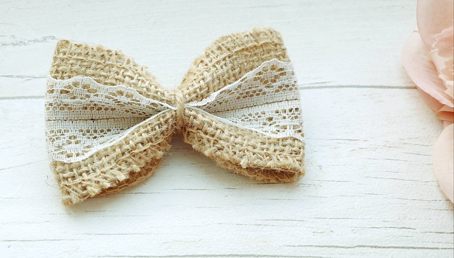 Hessian Bows Shabby Chic Bow Gift Wrap Jute/hessian - Etsy