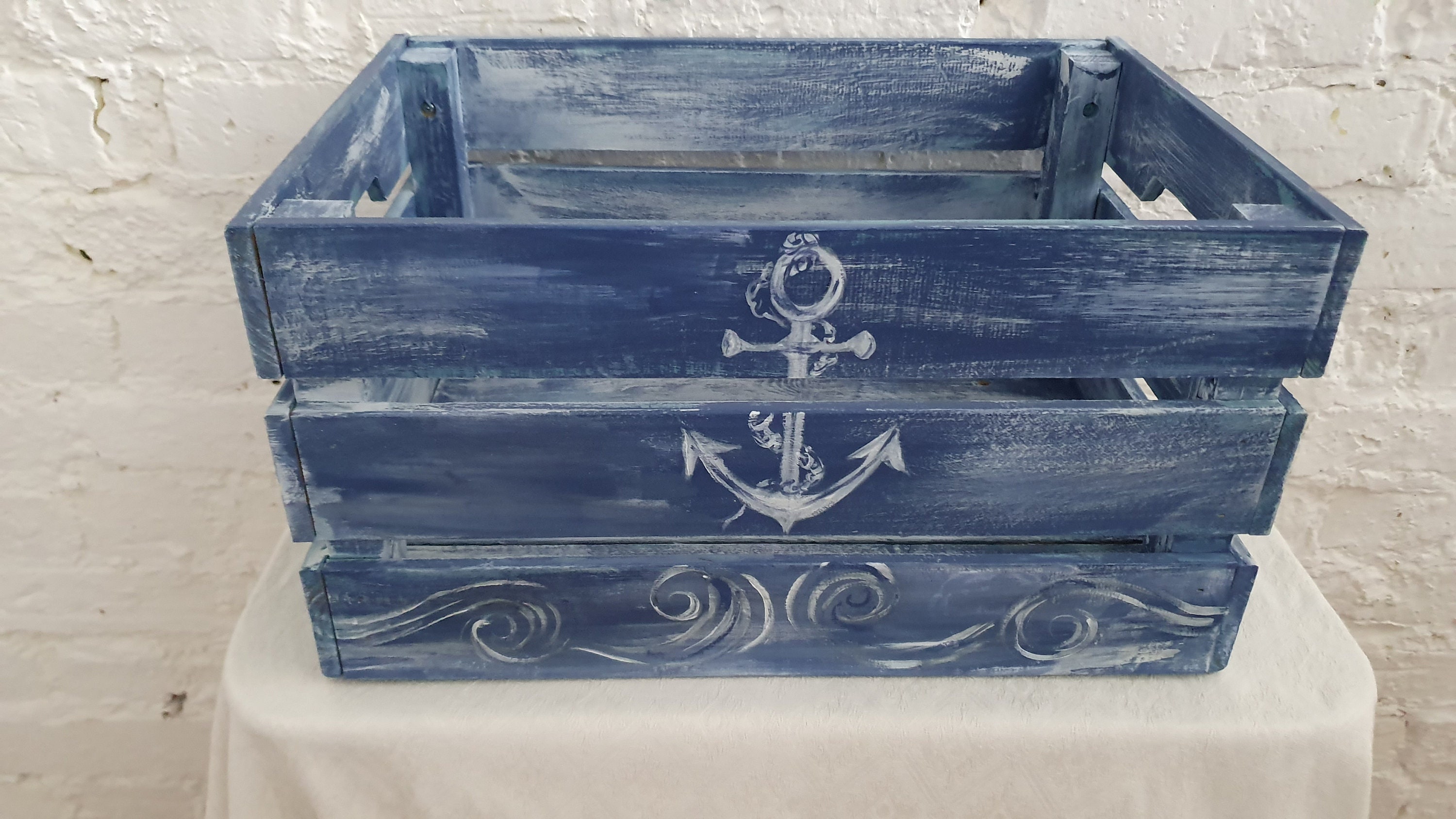 Upcycled Nautical Themed Vintage Wooden Storage Boxes / Toy - Etsy UK