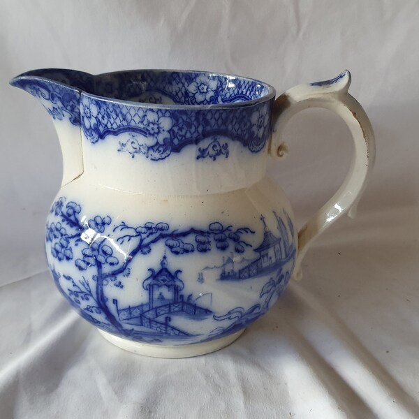 Blue and White Jug - Etsy UK