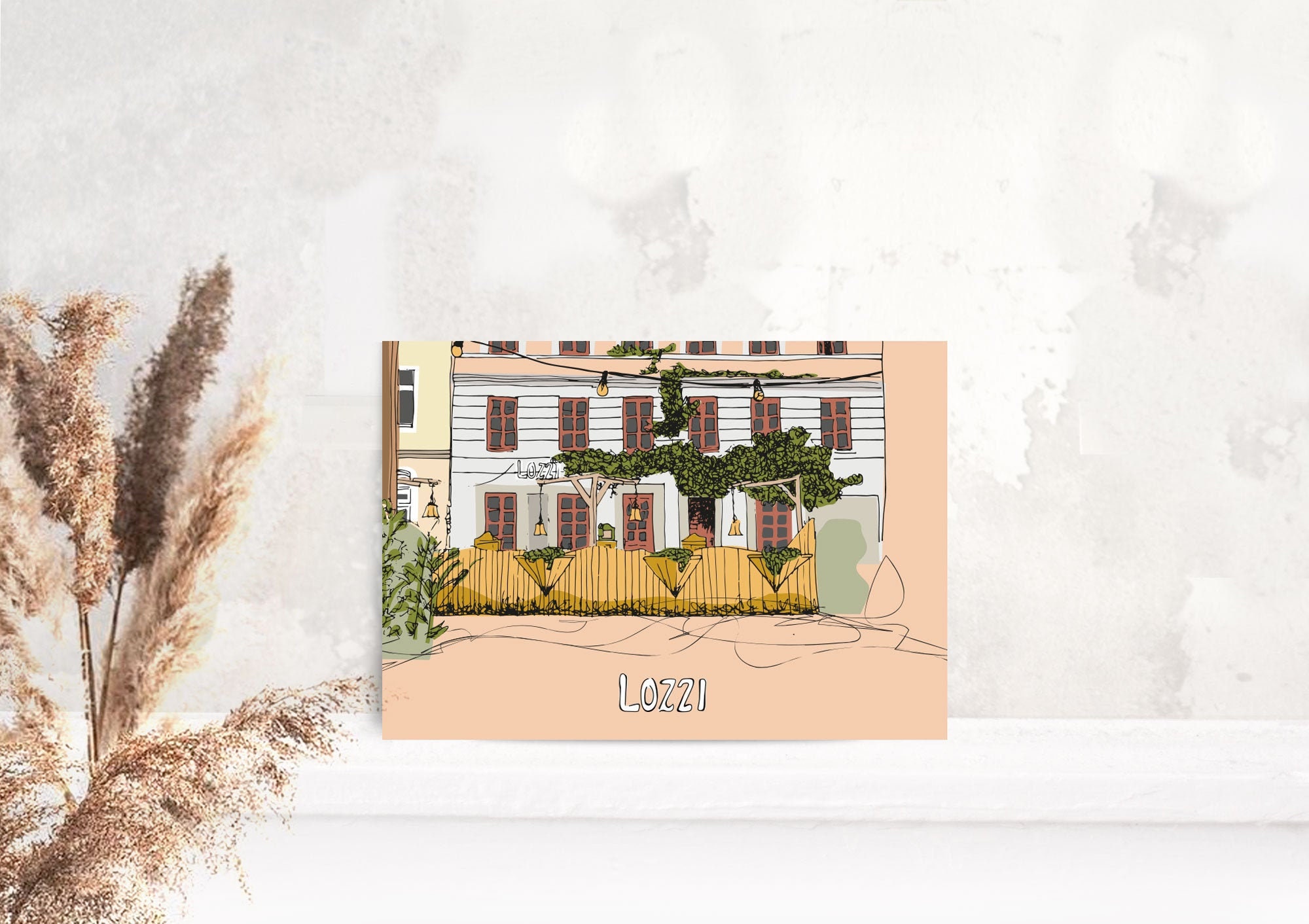 Postcard Munich Café Lozzi | Etsy