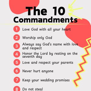 10 Commandments Poster: Kid's Ministry Decor (digital Download) - Etsy