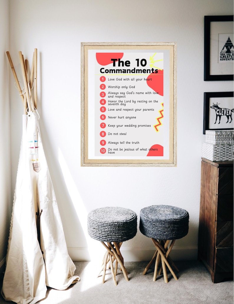 10 Commandments Poster: Kid's Ministry Decor (digital Download) - Etsy