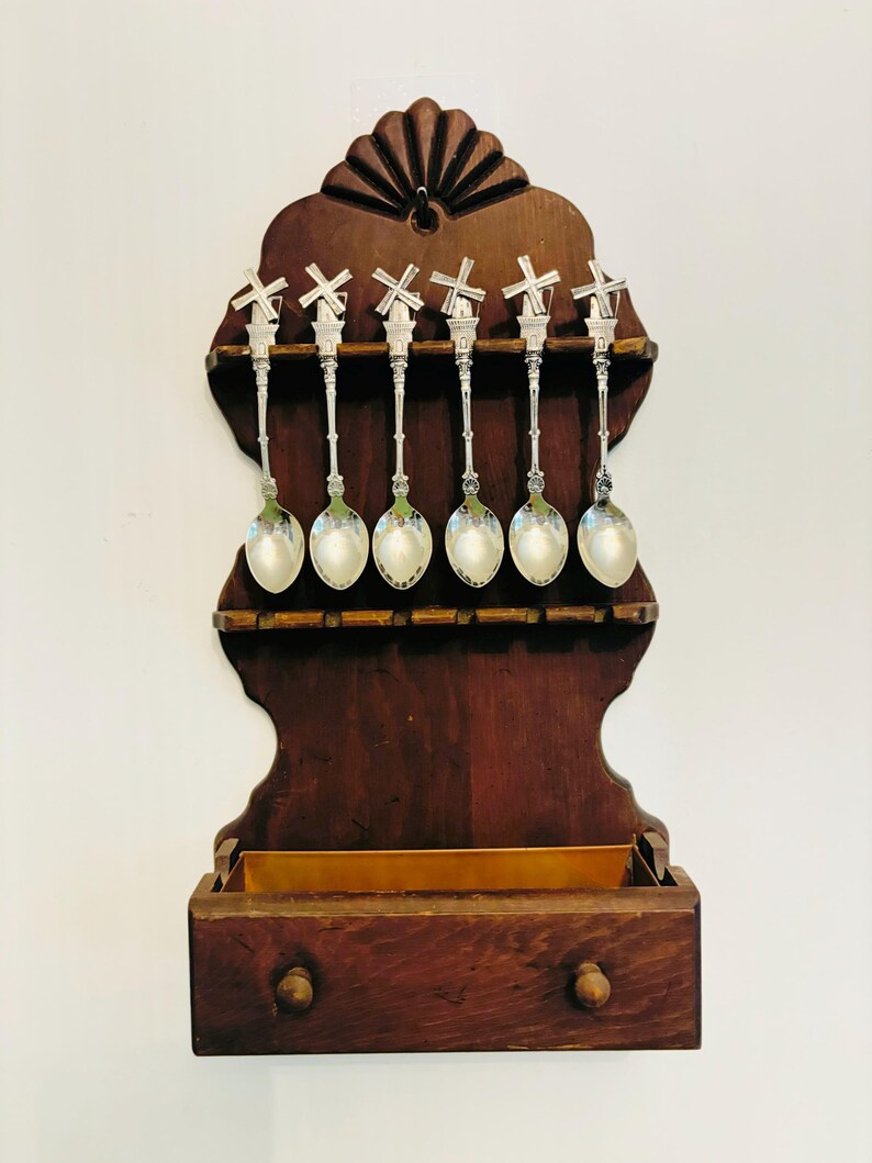 Wooden Spoon Rack Display Shelf Knick Knack Shelf Trinkets NOT Included ...