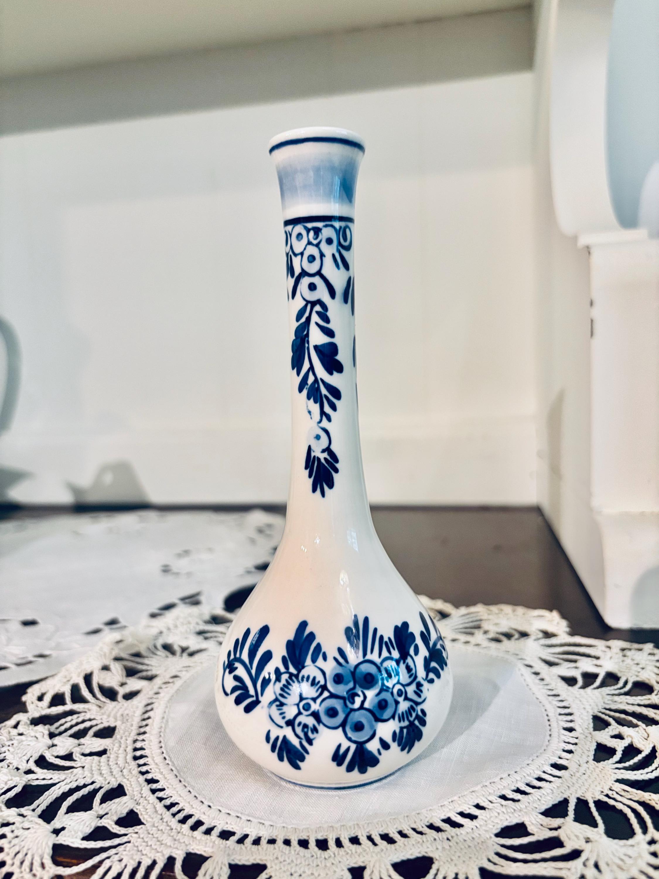SOLD INDIVIDUALLY Vintage Delft Ashtray Bud Vase Clogs House Cottage ...