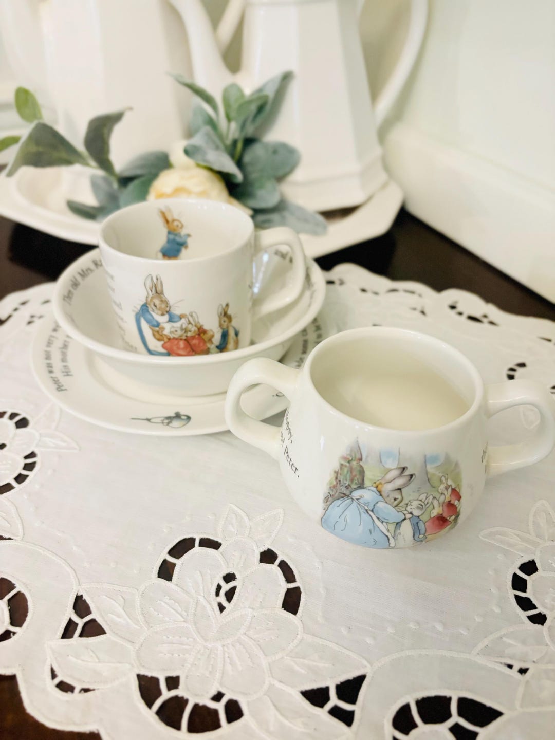 Wedgewood Beatrix Potter Peter Rabbit Dinnerware Set Cup Bowl Plate ...