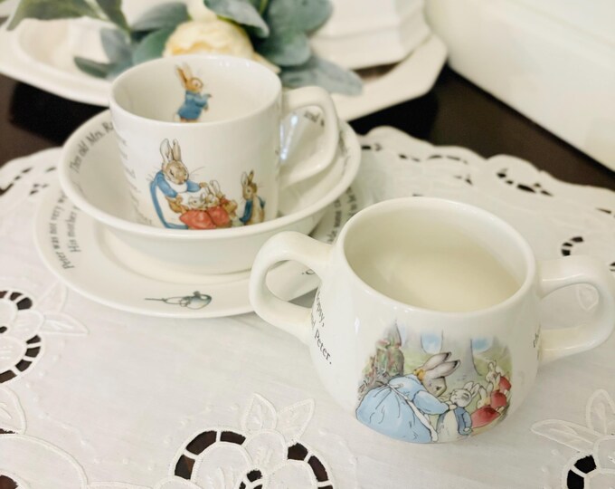 Wedgwood Beatrix Potter Peter Rabbit Dinnerware Set Cup Bowl Plate ...