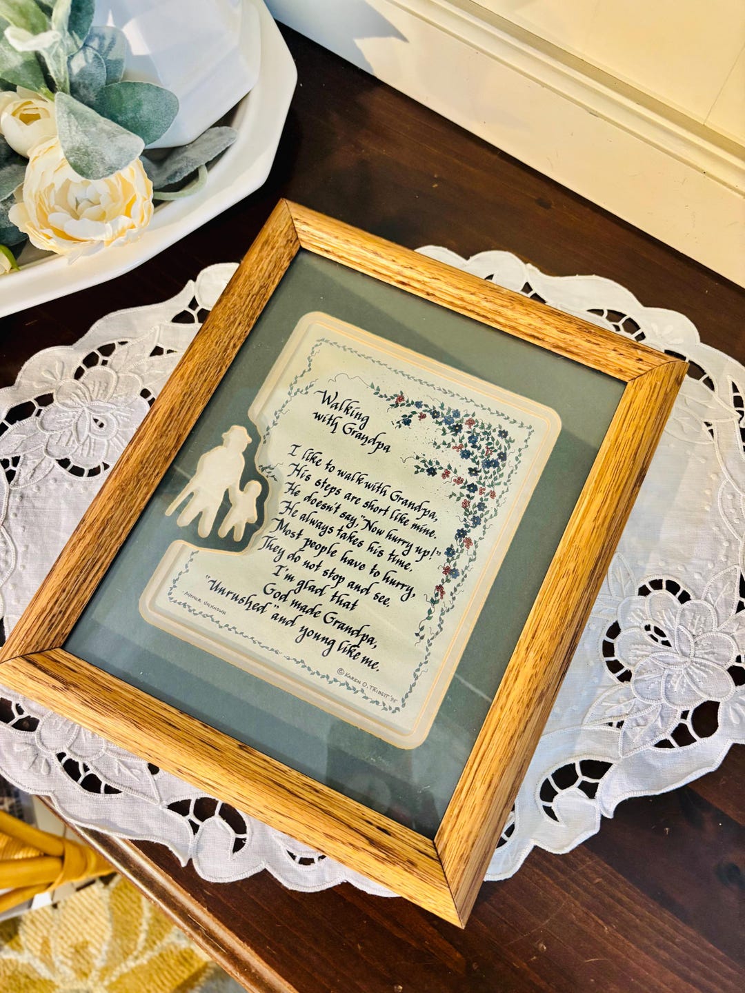 Framed Wooden Country Farmhouse Wall Frame Grandpa Grandfather Cottage ...
