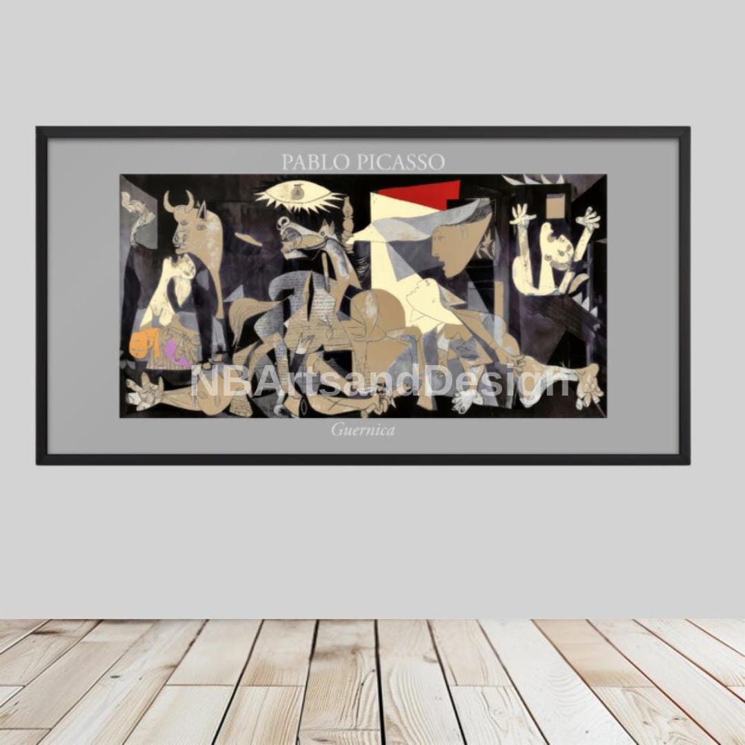 Colored Guernica by Pablo Picasso | Framed Giclée Print | 300 PPI High ...