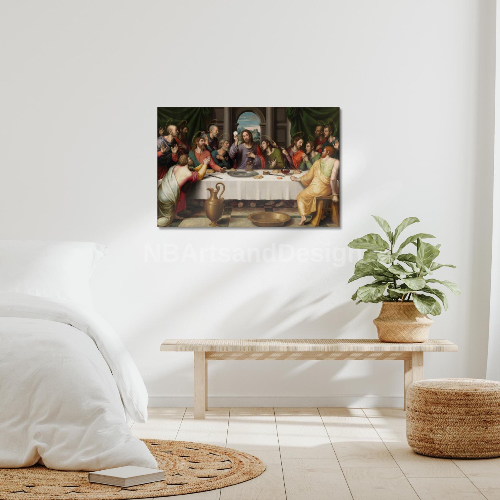 Last Supper Origin of the Eucharist | Stretched Canvas | 300 PPI High ...