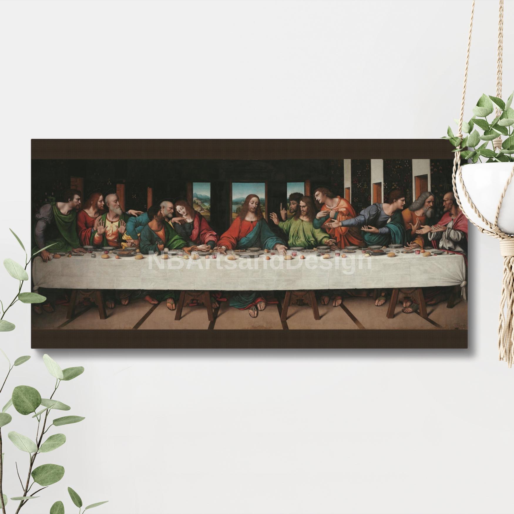 Last Supper by Leonardo Da Vinci | Stretched Canvas | 300 PPI High ...