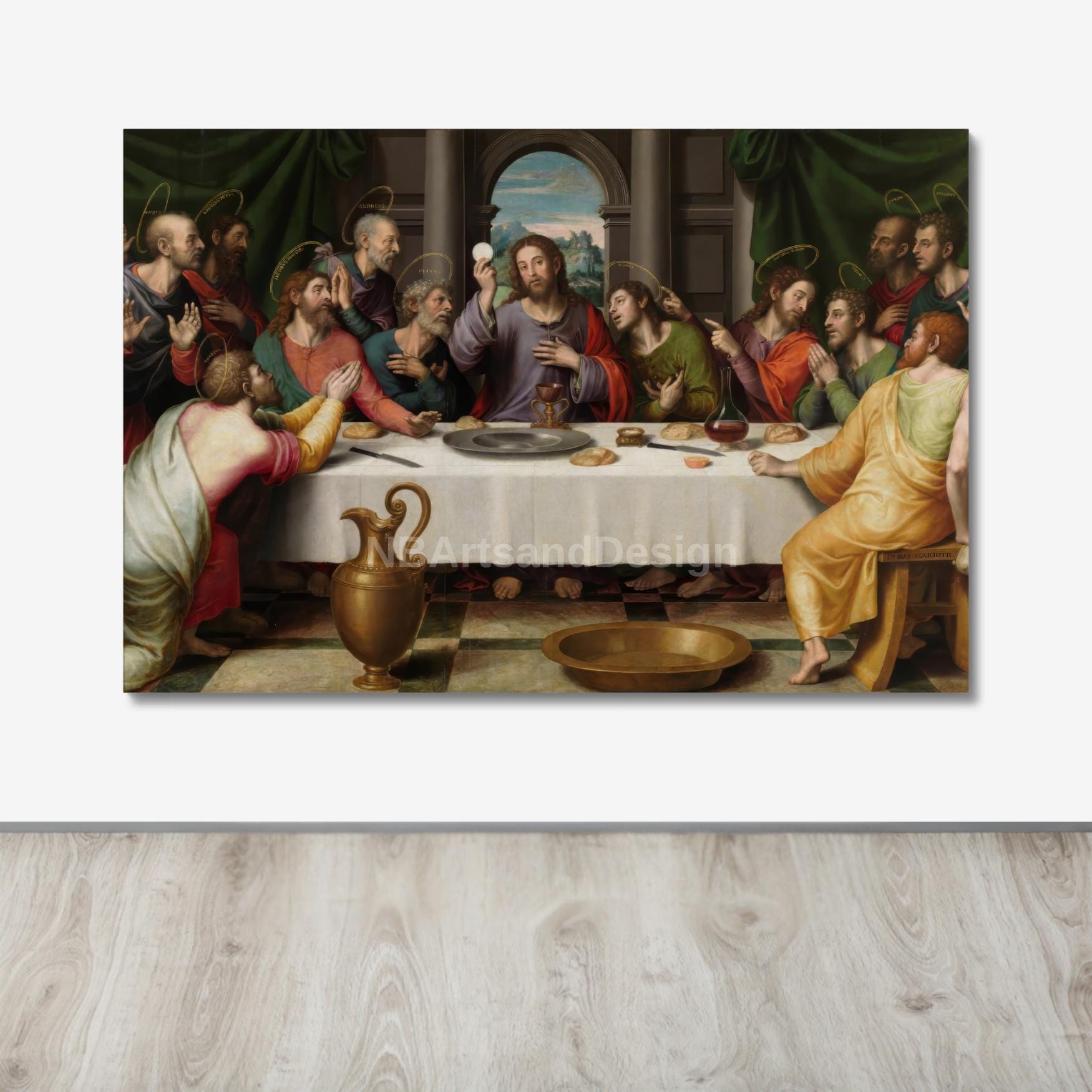 Last Supper Origin of the Eucharist | Stretched Canvas | 300 PPI High ...