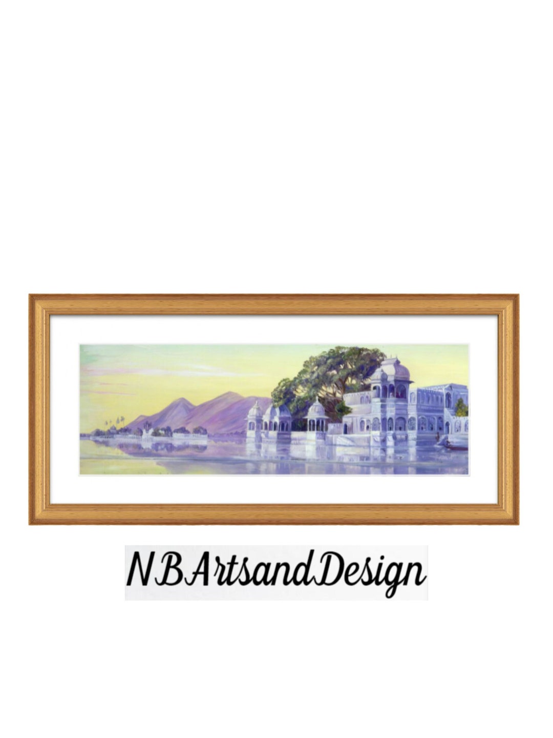 Tranquil Lakefront Pavilion by Marianne North | Scenic Art | Digital ...