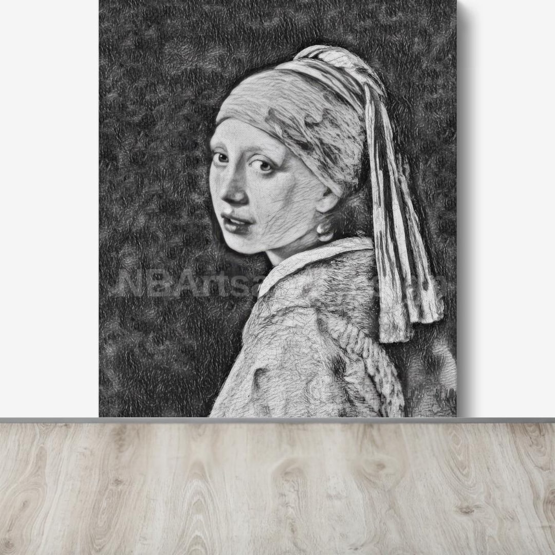 Girl With a Pearl Earring by Johannes Vermeer | Stretched Canvas | 300 ...