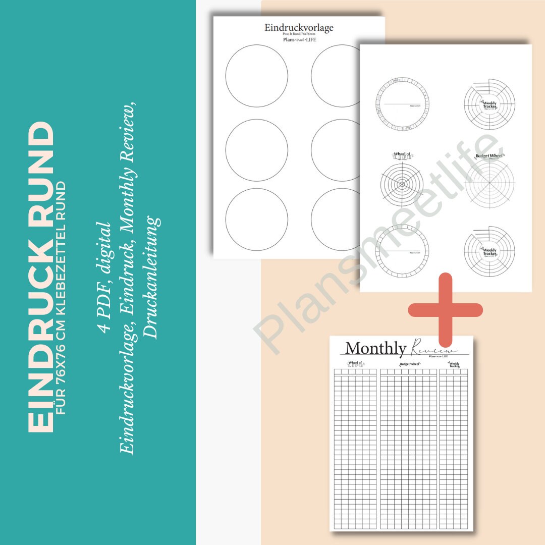 Tracker Rund wheel of Life budget - Etsy