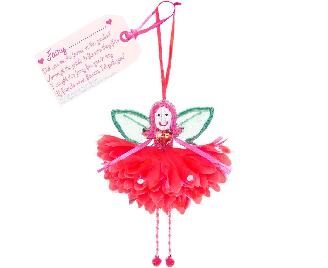 Flower Fairy Red 'fairy ...........personalise Yourself With Name ...