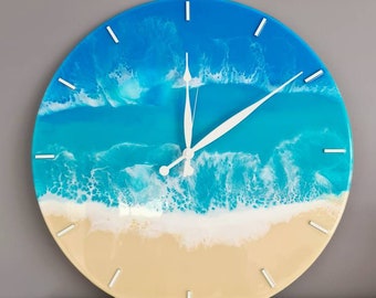 Ocean Resin Clock | Etsy