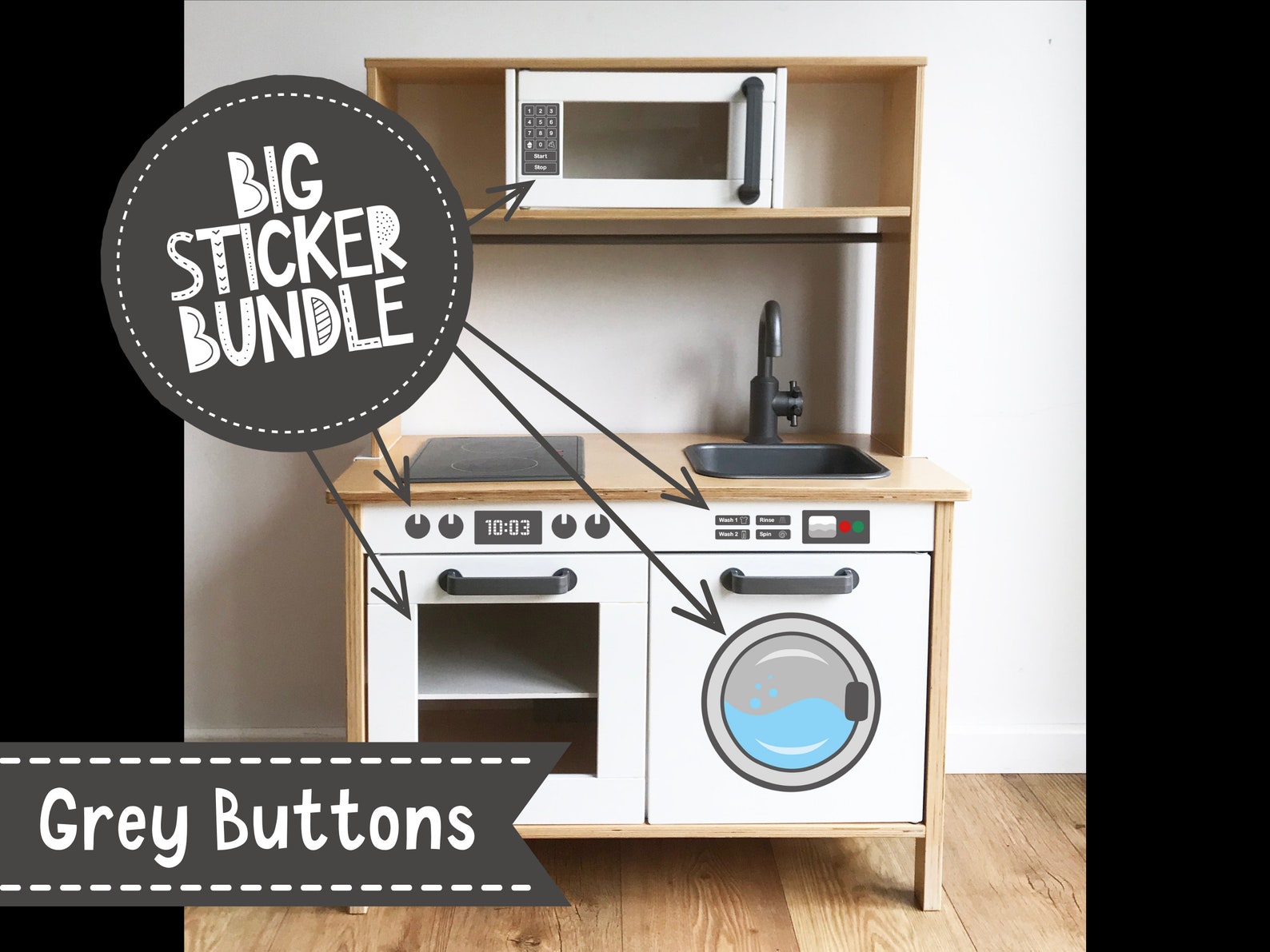 Play Kitchen BIG STICKER Bundle sticker Only Oven Buttons | Etsy