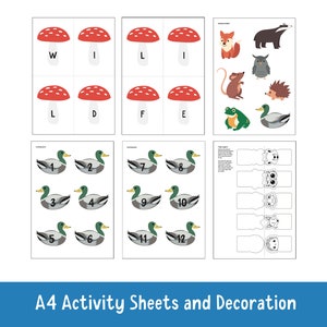 Wildlife DIGITAL DOWNLOAD, Woodland, Insect Download, Table Activity ...